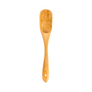 Restaurantware Dojo 4.7 Inch Matcha Spoon 1 Durable Wooden Teaspoon - With Hanging Hole Heat-Resistant Natural Bamboo Wooden Spoon For Tea Scoop And Mix Green Tea Spice Salt Or Sugar