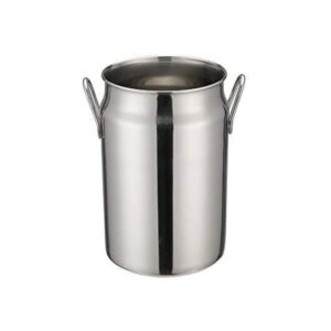 winco mini serving milk can, silver