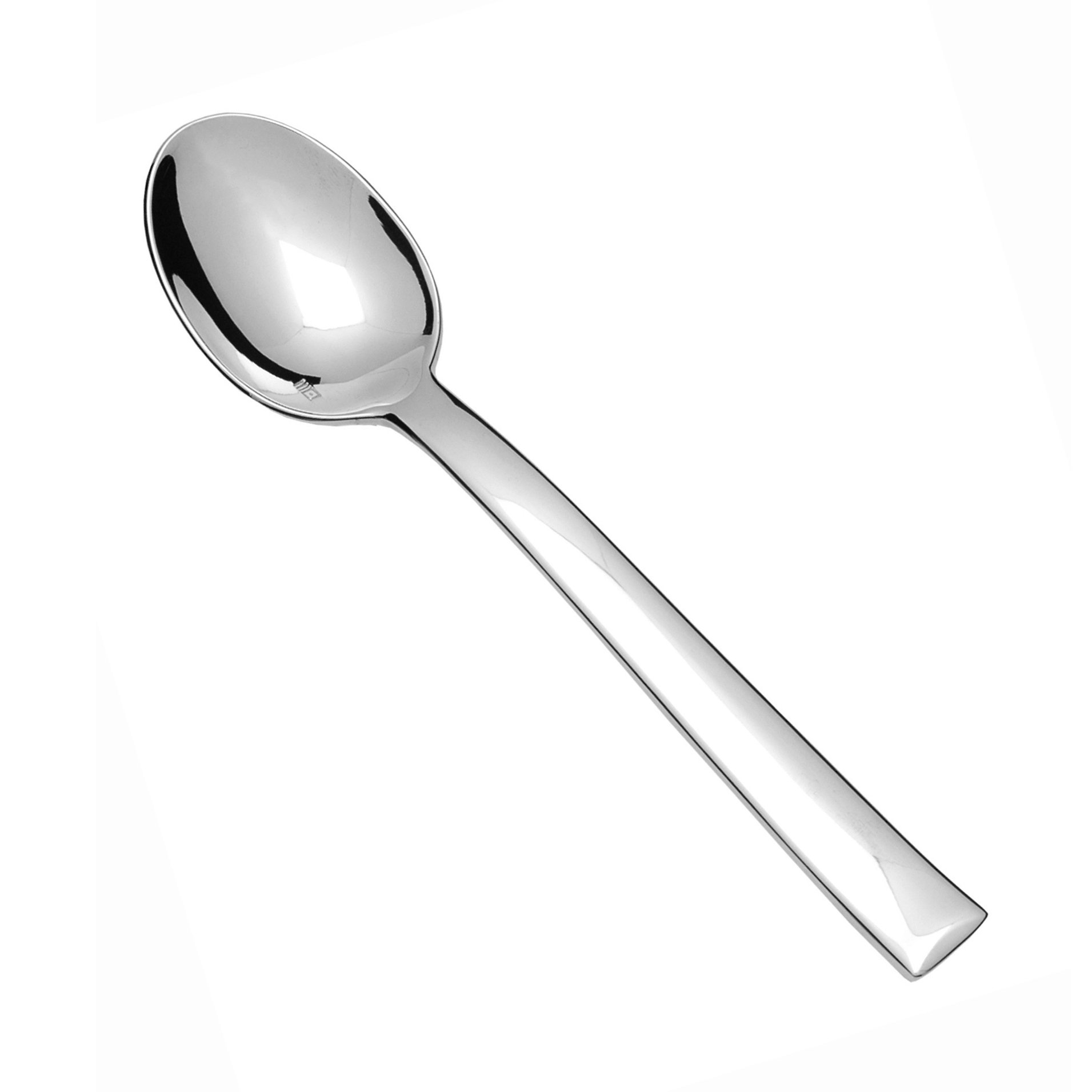 Fortessa Still 18/10 Stainless Steel Flatware Dessert/Oval Soup Spoon, Set of 12