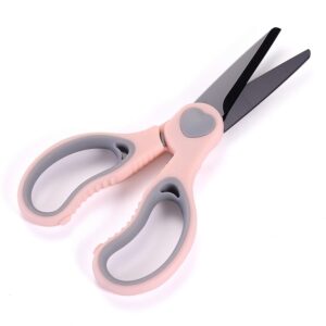 Ceramic Scissors for Baby Food by WELLSTAR, Black Blade Safety Healthy BPA Free Portable Toddler Shears with Protective Cover and Travel Case, 2 Pack