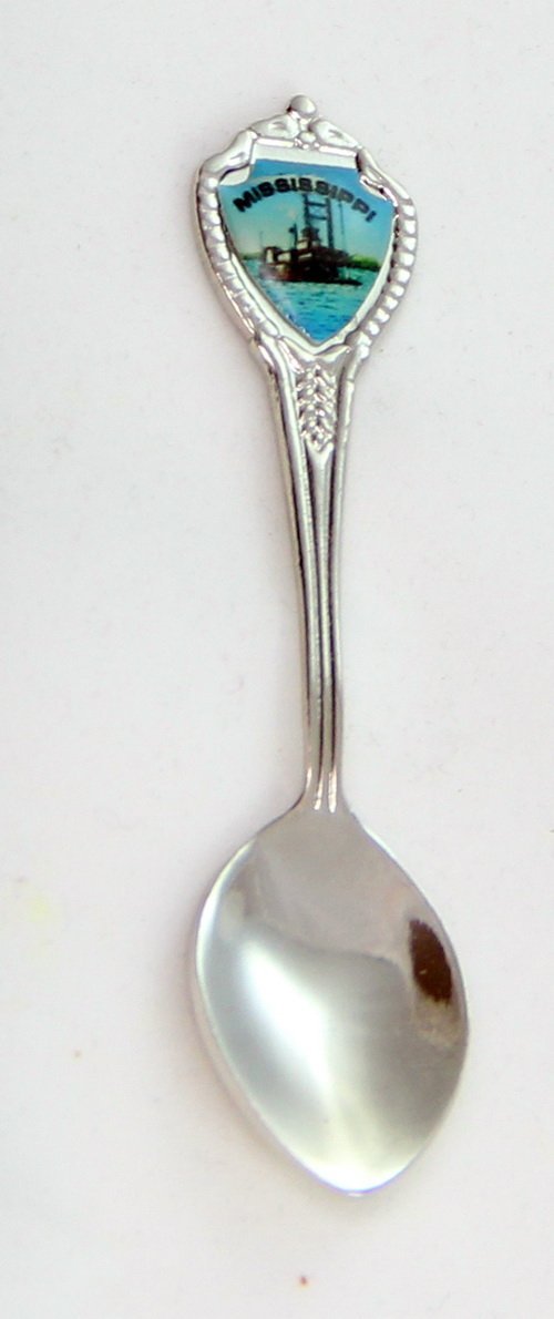 Mississippi State Souvenir Collectible Mini Spoon 3" lpco