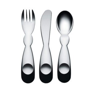 alessi alessini children cutlery set, steel