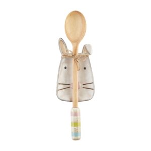 mud pie bunny spoon rest set, white, 8"