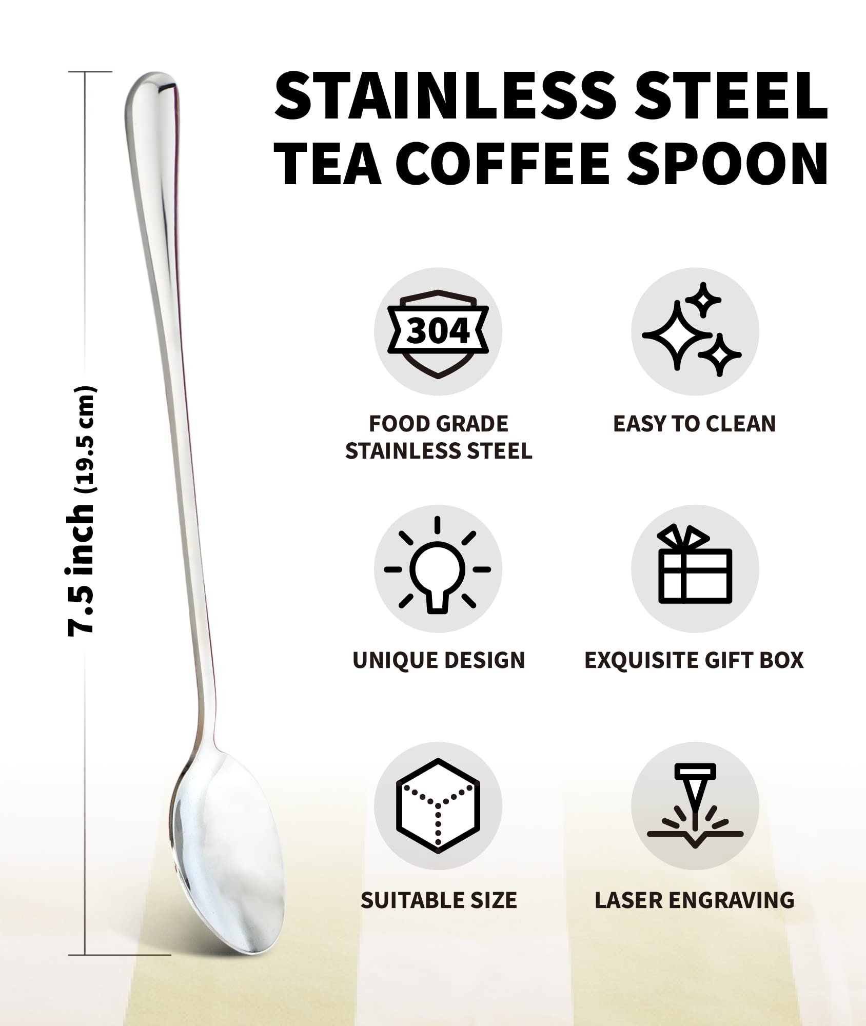 Accio Coffee Spoon - Stainless Steel Engraved Teaspoon - Wizarding Coffee Lover Gift - Harry Potter Inspired Gift - Funny and Unique Present for Birthday, Christmas, Halloween