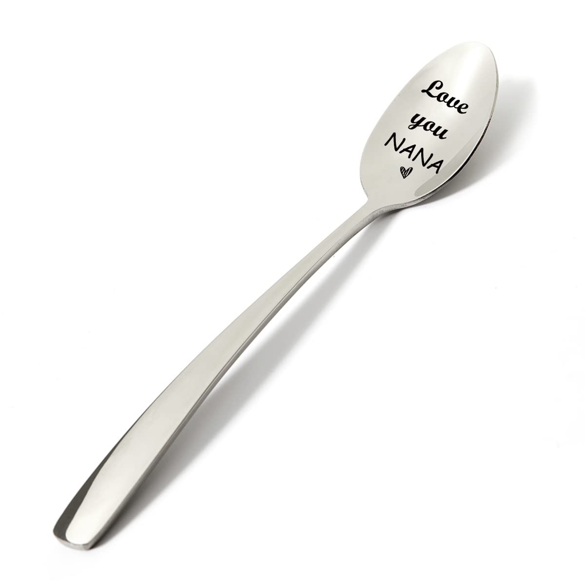 Love You Nana Engraved Spoon, Gift for Grandma Tea Ice Cream Dessert Coffee Spoon Stainless Steel Teaspoon Gifts for Mother's Day Birthday Christmas