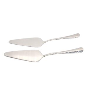 2 pcs stainless steel flatware pie cake dessert serving spatula cutter 9-inch length