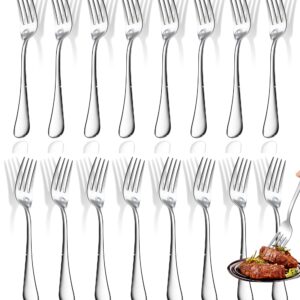 Forks,Set of 16 Top Food Grade Stainless Steel Forks Silverware Set, Dinner Forks, Flatware Forks,Cutlery Forks,8 Inches, Mirror Polished & Dishwasher Safe, New Apartment Essentials