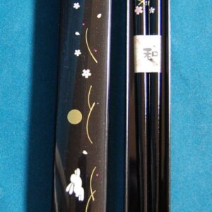 Ryu Mei 058016 Rabbit Japanese Chopstick Box and Set, Black