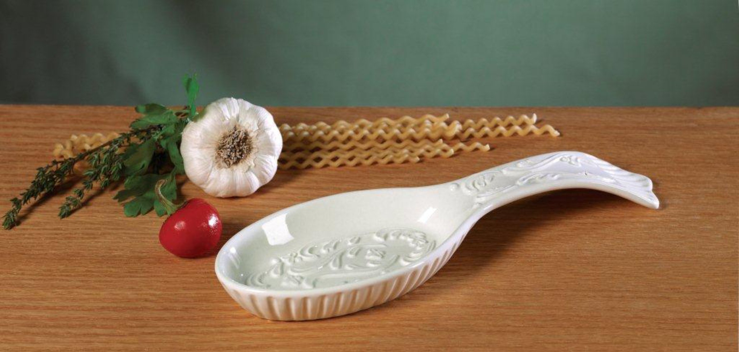 Mikasa Italian Countryside Spoon Rest, 10-Inch, White