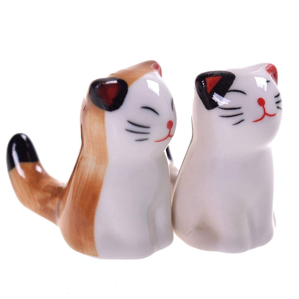 IUAQDP Set of 6 Cute Cat Chopsticks Rest Dinner Spoon Stand Knife Fork Holder Chopsticks Forks Holder Stand Chopsticks Stand Ceramic Home Decoration