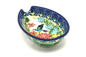 polish pottery spoon rest - unikat signature - u3271