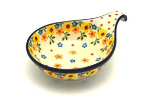 polish pottery spoon/ladle rest - buttercup