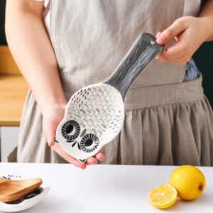 Ceramic Spoon Rest 3D Owl Spoon Holder Spatula Ladle Holder for Home Kitchen