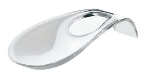 guzzini latina 9-1/2-inch two tone ladle rest, clear