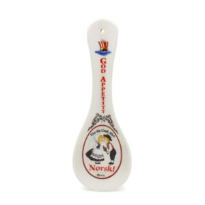 decorative ceramic kitchen spoon rest by e.h.g | norwegian "god appetitt"