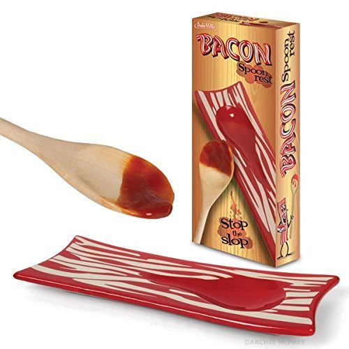 Accoutrements Bacon Ceramic Spoon Rest