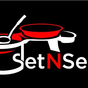 Set N Serve Kitchen Caddie, Adjustable Plating Stand with Detachable Spoon Rest (Extra Large)