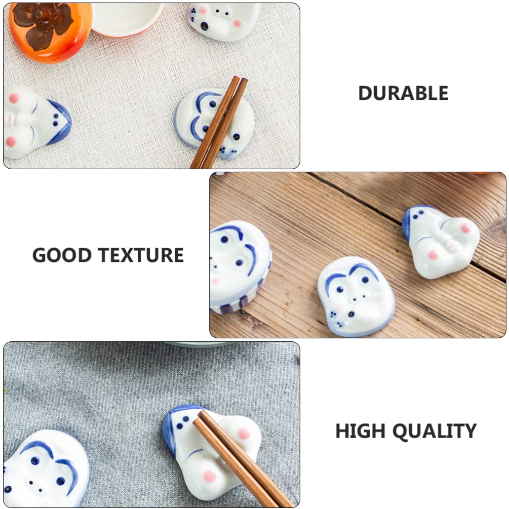 YARDWE Japanese Pillow 2Pcs Chopsticks Rests Japanese Style Chopsticks Rest Ceramic Japanese Figurines Chopstick Holders Kitchen Utensils Gadgets for Home Restaurant (As Shown) Ceramic Dishes