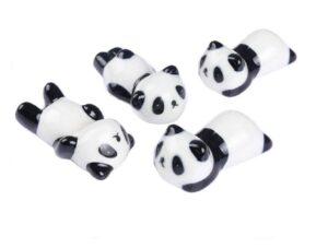 4 pcs nail brush pen rack ceramic stand holder cute panda manicure nail art tool random pattern