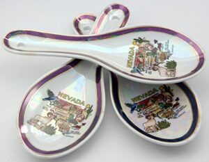 nevada state map pearl souvenir collectible spoon rest agc