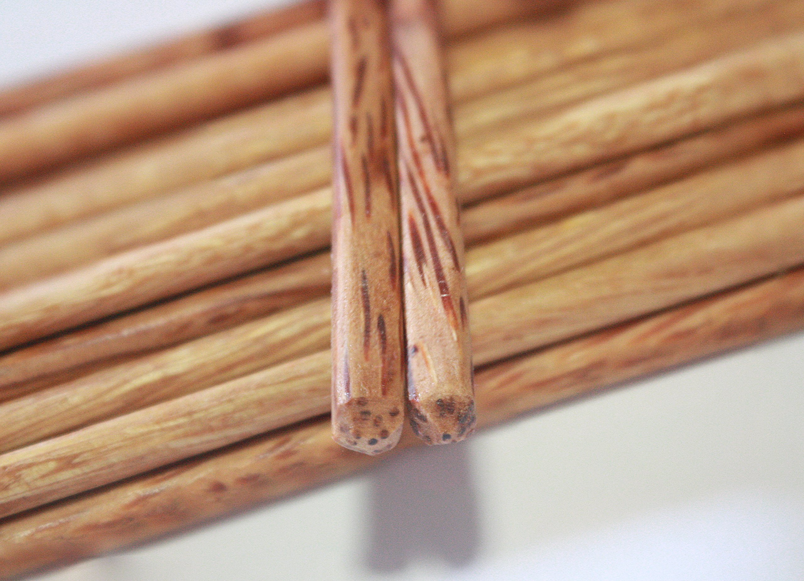 Chopstick Classic Japanese Handmade Coconut And Palm Wood 2 4 6 8 10 Pairs 9.50" (coconut wood, 10 Pairs)