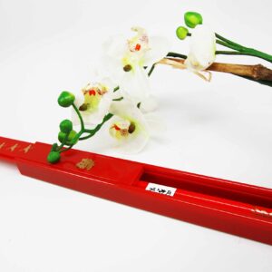 Classy Crane Bird Design Lacquered Chopstick Set With Travel Storage Case