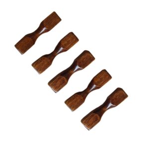 luxshiny dumbbell chopstick rest 5pcs wooden chopsticks rest japanese style chopstick rest tableware rest stand dinner spoon fork knife holder for restaurant home japanese chopstick rest