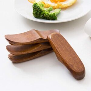 KESYOO 6 Pcs Spoon Rest Fork Holder Japanese-style Chopsticks Holder Wood Chopsticks Rest Ceramic Spoon Korean Spoons Chinese Chopsticks Rests Household Chopstick Rest South Korea Bracket