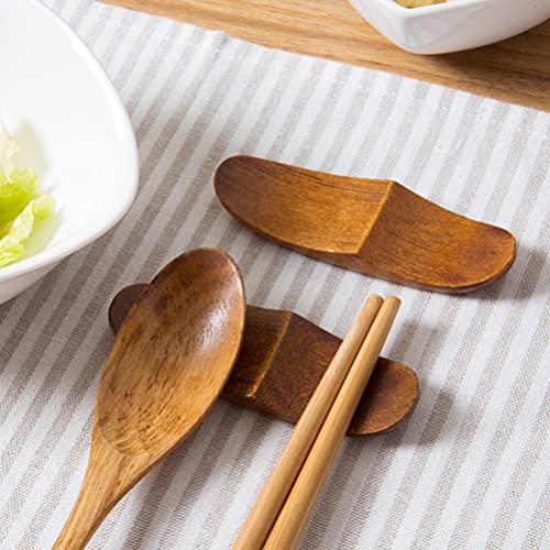 KESYOO 6 Pcs Spoon Rest Fork Holder Japanese-style Chopsticks Holder Wood Chopsticks Rest Ceramic Spoon Korean Spoons Chinese Chopsticks Rests Household Chopstick Rest South Korea Bracket