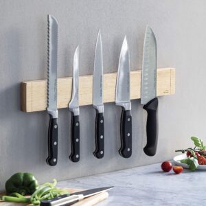 Lacor Magnetic Stand Knives with Rubber Wood 33 cm