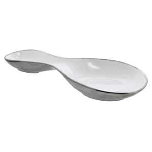 Oversized Spoon Rest with Silver Edges