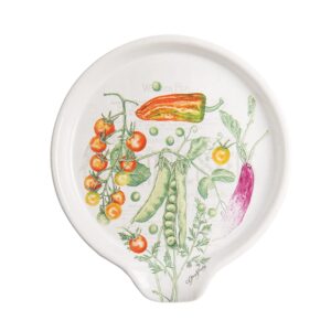 c&f home vegetable garden spoon rest green