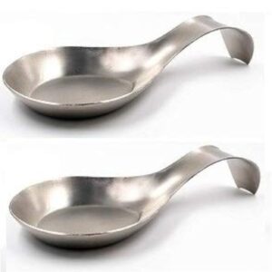 Dynore Set of 2 Stainless Steel Single Spoon Rest