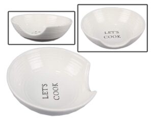 youngs let's cook ceramic spoon rest