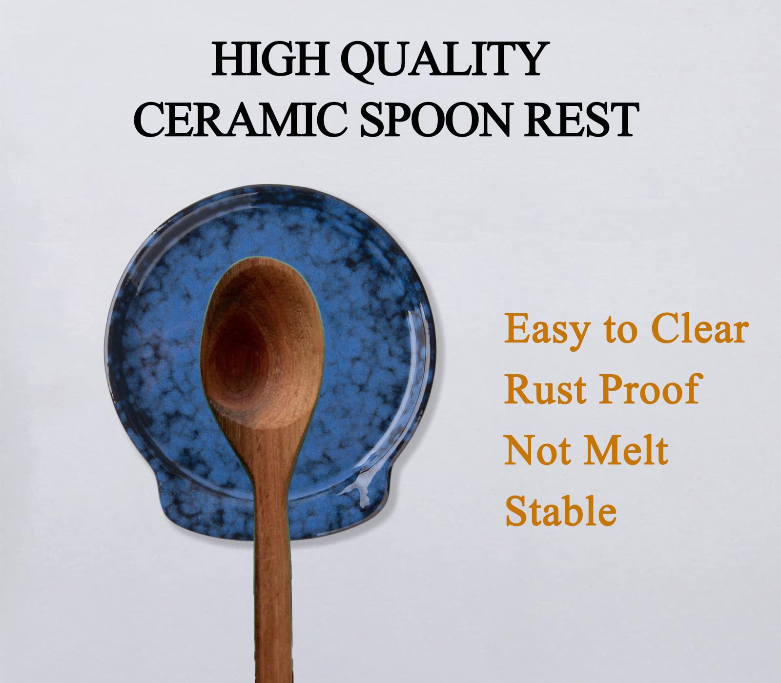 Ceramic Spoon Rest For Stove Top Blue Spoon Rest For Kitchen Counter Blue Kitchen Spoon Rest Spoonrest Cooking Spoon Holder