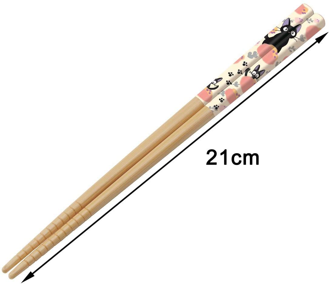 Kiki's Delivery Service Bamboo Chopstick -Anti-Slip Grip for Ease of Use - Authentic Japanese Design - Lightweight, Durable and Convenient - Footprints