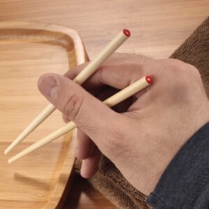 BambooMN Premium 5.9" - Mini Bamboo Chopsticks, Pocket Sized, Smaller Sized for Training, and Travel - 6 Pairs