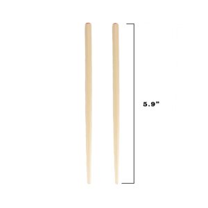 BambooMN Premium 5.9" - Mini Bamboo Chopsticks, Pocket Sized, Smaller Sized for Training, and Travel - 6 Pairs