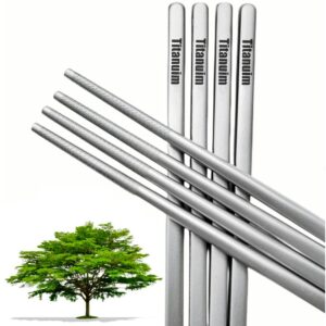 PILHCY Titanium Chopsticks-Ultralight 2 Pairs Square Standard Length Reusable Chopsticks,Perfect For Travel,Camping And Household Use