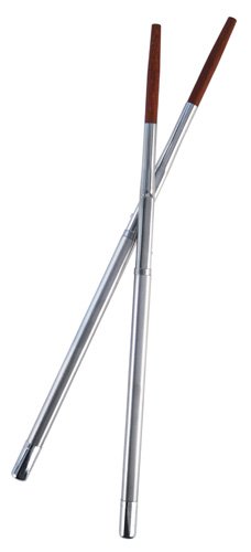 Kikkerland Collapsible Travel Chopsticks,Silver