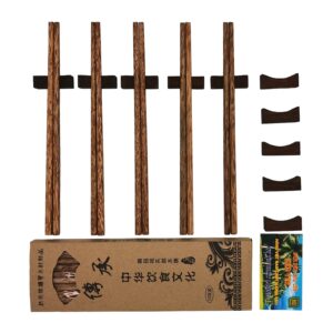 luxiyuchu 10 set coconut chopsticks reusable wooden chop sticks cooking bamboo helper korean japanese cool hair chop sticks pack reusable chopsticks take 10 chicken wings chopstick rest