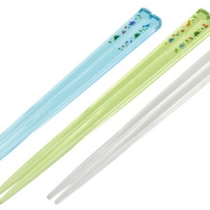 Skater AA2T-A Clear Acrylic Chopsticks, 6.5 inches (16.5 cm), Set of 3, Dinosaurus, Made in Japan