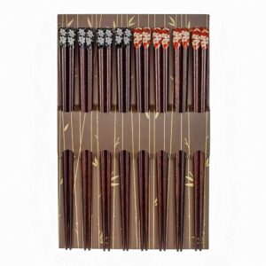 W Home Reusable Wood Chopsticks, 8-Pair, Assorted