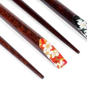 W Home Reusable Wood Chopsticks, 8-Pair, Assorted