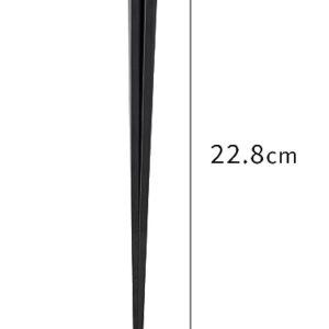 Asahikoyo Hex Chopsticks, Heat Resistant, Commercial Use, Black, Approx. 9.0 inches (22.8 cm), Non-Slip, Easy to Grip, Dishwasher Safe, Dryer Safe, Made in Japan, 50 Pairs