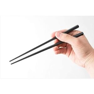 Asahikoyo Hex Chopsticks, Heat Resistant, Commercial Use, Black, Approx. 9.0 inches (22.8 cm), Non-Slip, Easy to Grip, Dishwasher Safe, Dryer Safe, Made in Japan, 50 Pairs