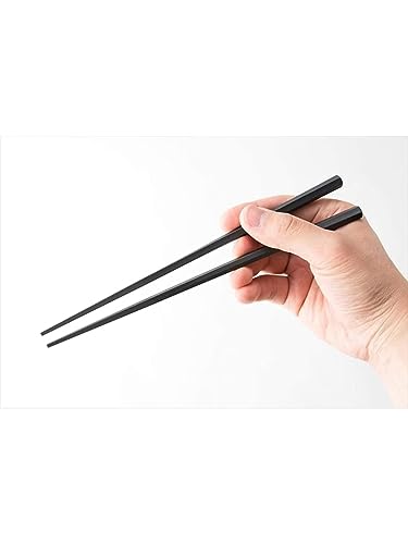 Asahikoyo Hex Chopsticks, Heat Resistant, Commercial Use, Black, Approx. 9.0 inches (22.8 cm), Non-Slip, Easy to Grip, Dishwasher Safe, Dryer Safe, Made in Japan, 50 Pairs