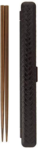 Tatsumiya Hakoya Chopsticks Case Set, Made in Japan, 9.1 inches (23.0 cm), Hydrangea Bule, Brown