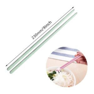 8 Pairs Reusable Chopsticks Dishwasher Safe, ECO-Friendly Wheat Straw Chinese Chopsticks Alternative to Wooden Plastic Bamboo (4 Colors)