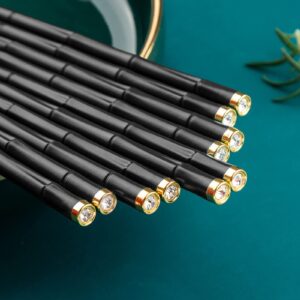 5 pairs creative metal chopstick chop sticks，japanese korea reusable metal chopsticks for dishwasher safe